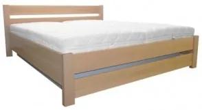 Drewmax Dřevěná postel 140x200 buk LK190 BOX buk bělený