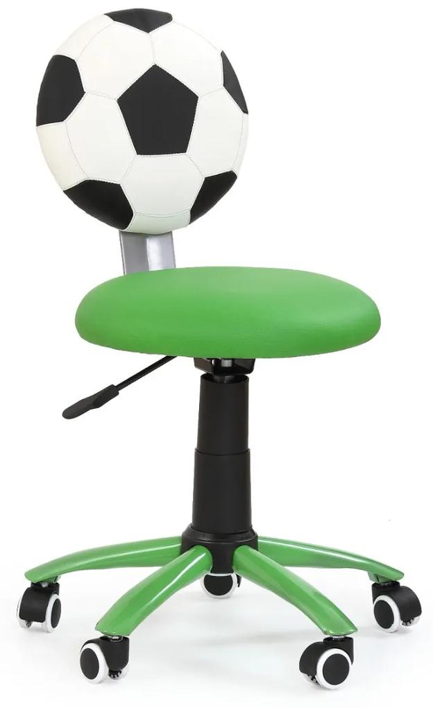 Otočná židle pro mládež Fotbalový míč Zelená VIRGO