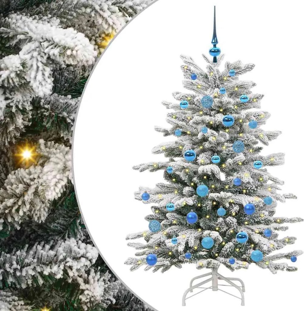 Umělý Skládací Vánoční Strom Bílá 150 cm PE a PVC 3395638