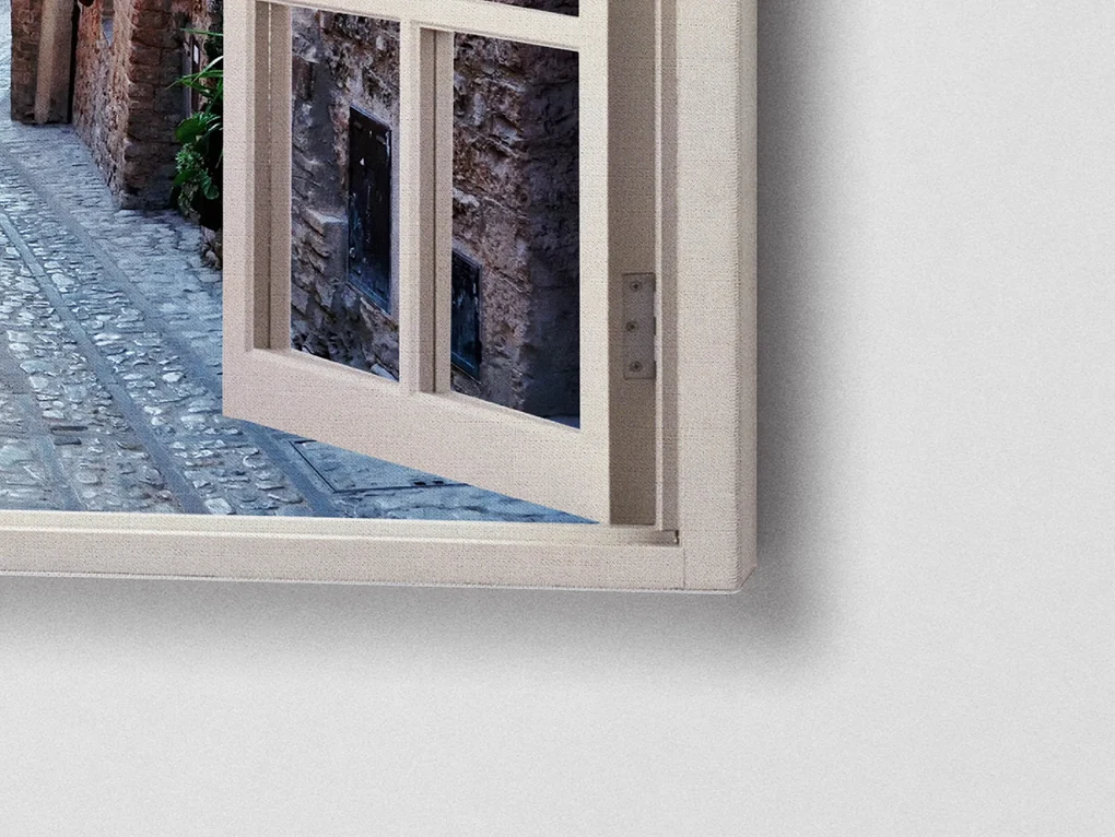 3D obraz výhled do ulice Rozměr: 100 x 65 cm | BIANO
