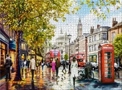 CASTORLAND Puzzle Londýnské odpoledne / 2000 dílků / 92 × 68 cm