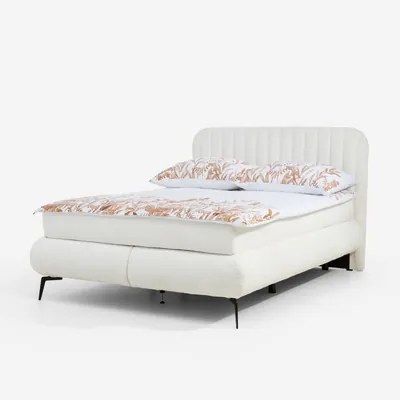 Postel boxspring VALO bílá 140x200
