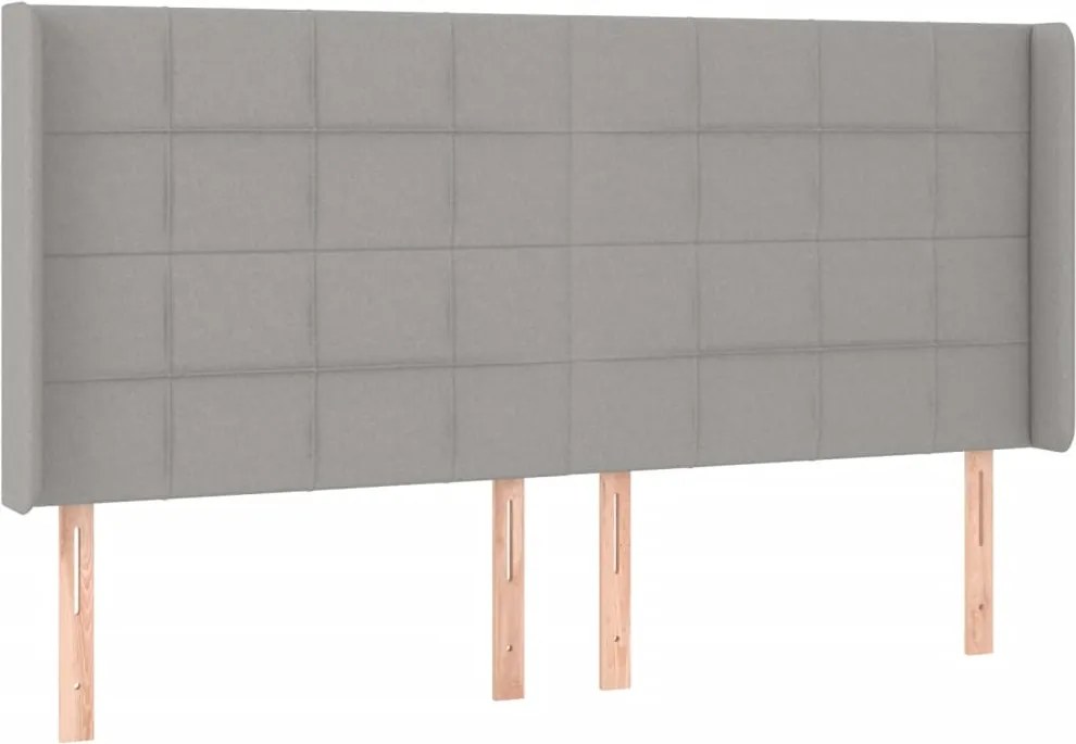Box spring postel s matrací a LED světle šedá 160x200 cm textil 3138885