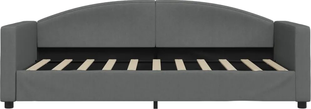 Válenda s matrací tmavě šedá 90 x 190 cm textil 3197181