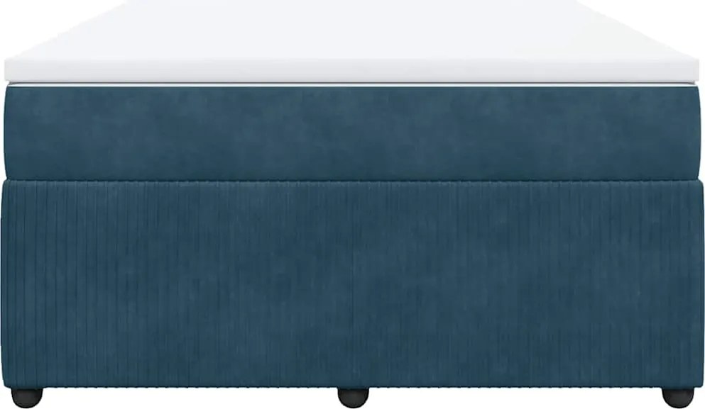 Box spring postel s matrací tmavě modrá 140x190 cm samet 3285642