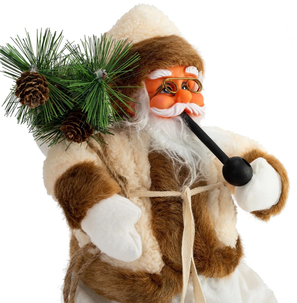 Tutumi, vánoční figurka Santa Clause 44 cm 301252, bílá-hnědá-zelená, CHR-08901