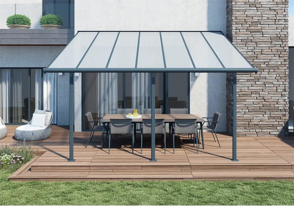 Palram - Canopia Sierra 4200 antracit 3 x 4,25 - hliníková (montovaná) pergola
