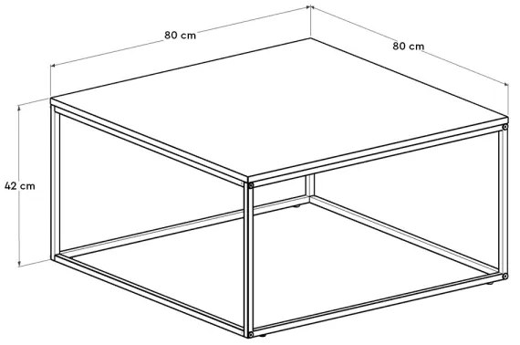 Konferenční stolek 42x80 cm černá