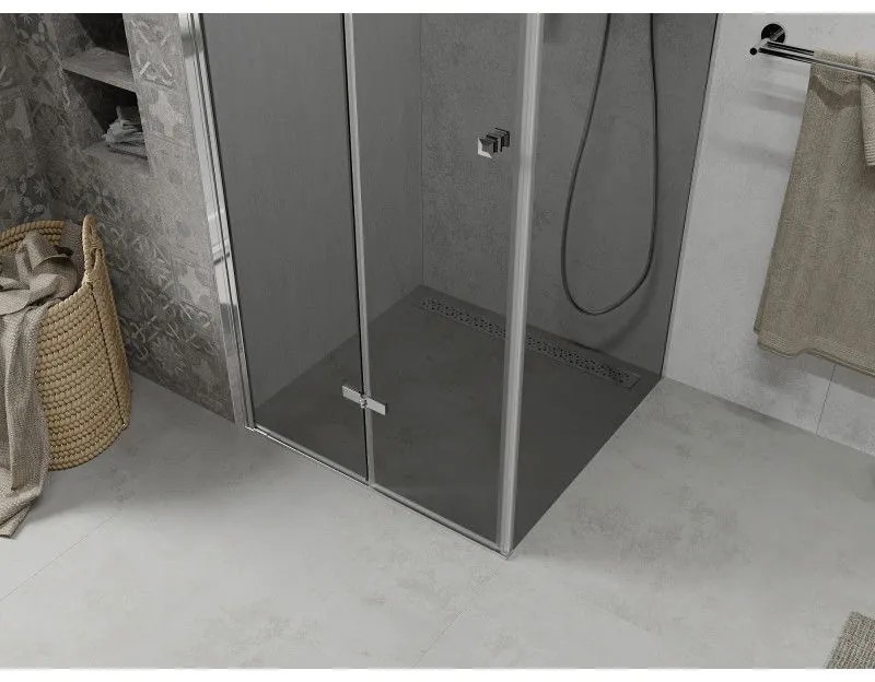 Mexen Lima sprchový kout 70x70cm, 6mm sklo, chromový profil-šedé sklo, 856-070-070-01-40