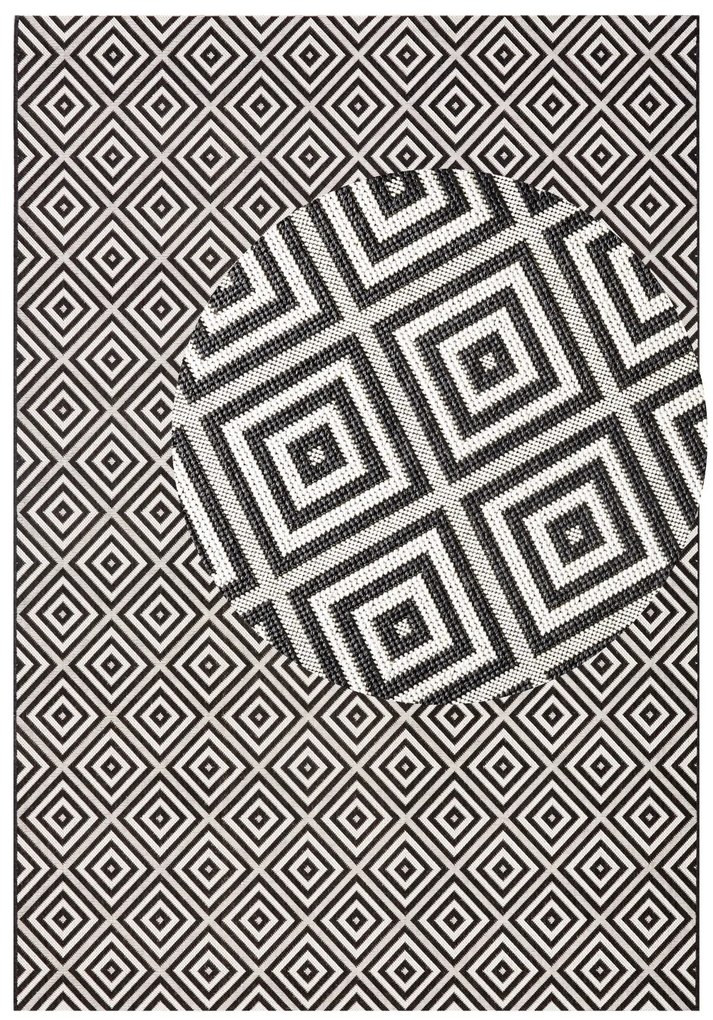 Hanse Home, Kusový koberec Meadow 102470 Black – na ven i na doma, 240x340, černobílá, chodba / předsíň