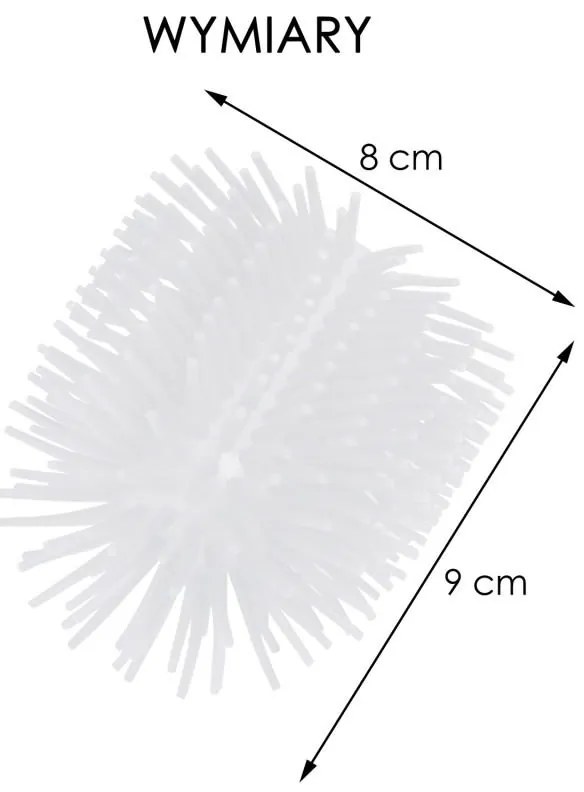 Erga Zamínná końcówka główka szczotka wc silikon biała - Yoka