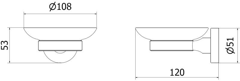 Mexen Remo, skleněná mýdlenka, měděná matná, 7050739-65
