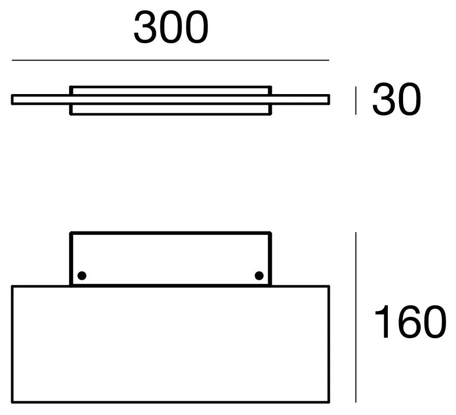 Linea Light 7486 Dublight_W, nástěnné LED svítidlo pro nepřímé osvětlení, 13W LED 3000K, šířka 30cm