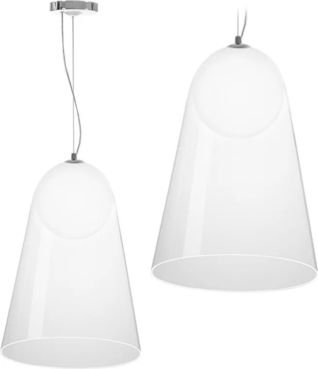 Toolight - závěsná skleněná lampa G9 25W APP1029-1CP, stříbrná, OSW-09485