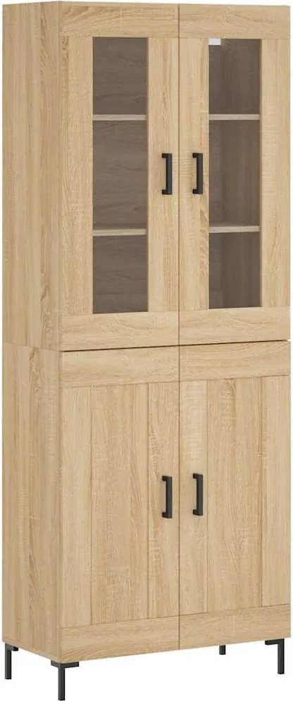 Skříň highboard dub sonoma 69,5 x 34 x 180 cm kompozitní dřevo 3198340