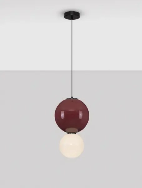 Designový lustr Noesis 25 Bordová