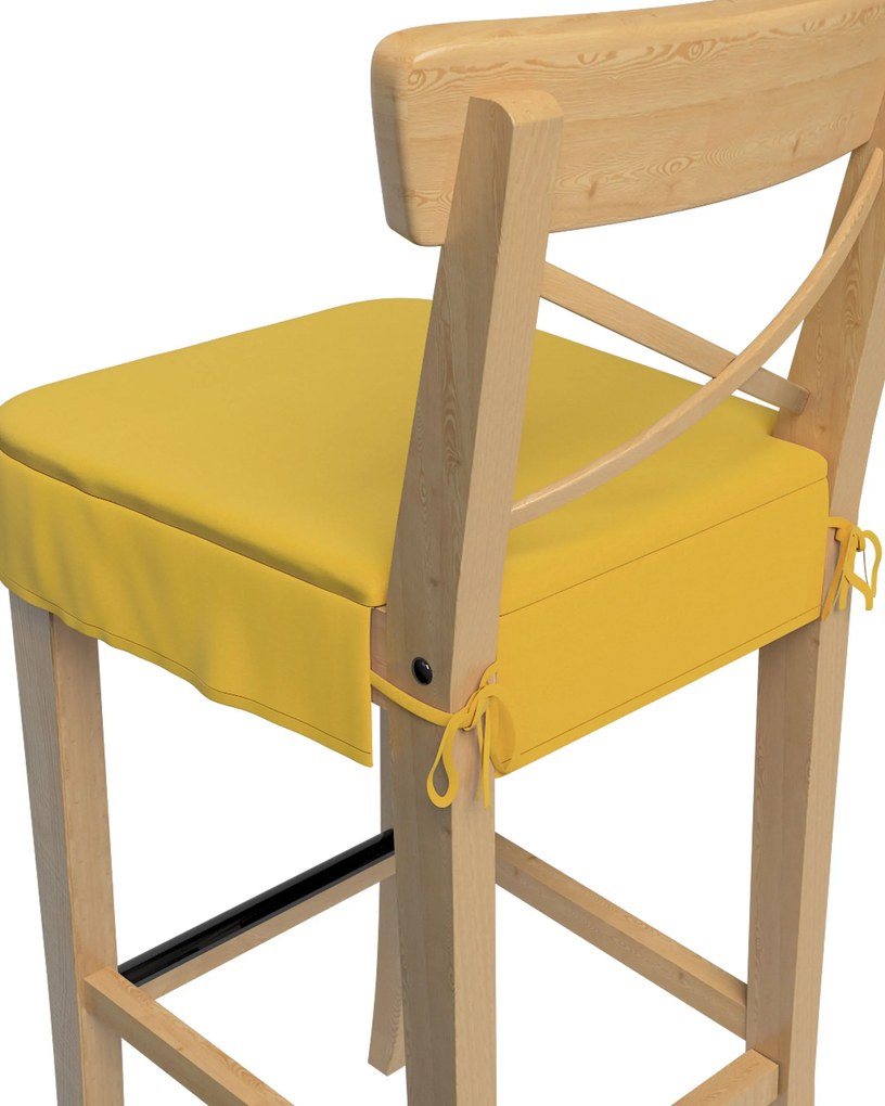 Sedák na židli IKEA Ingolf - barová barva žlutá látka sametová