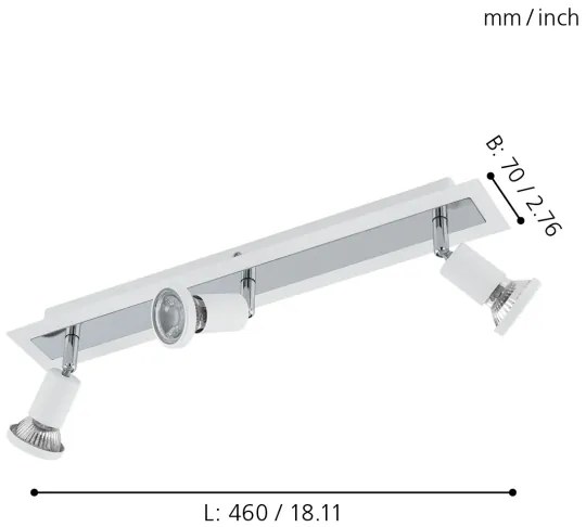 Eglo 94961 - LED bodové svítidlo SARRIA 3xGU10-LED/5W/230V
