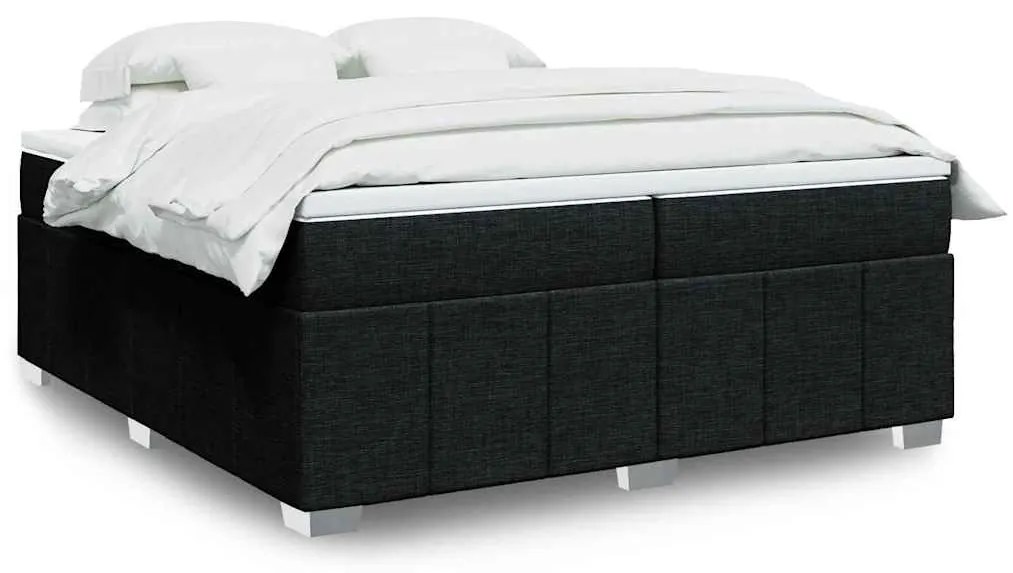 Box spring postel s matrací černá 200x200 cm textil 3285500