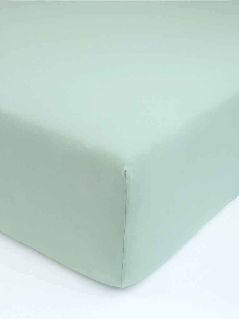 MK Lůžkoviny Jersey prostěradlo s elastanem 200 × 200 cm – mátové