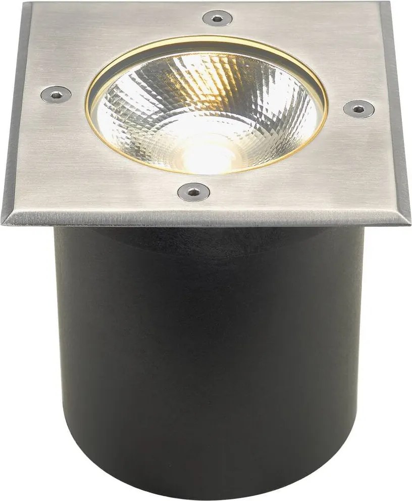 LA 227604 ROCCI LED čtvercová česaná ocel LED 6W 120° IP67 3000K - BIG WHITE (SLV)