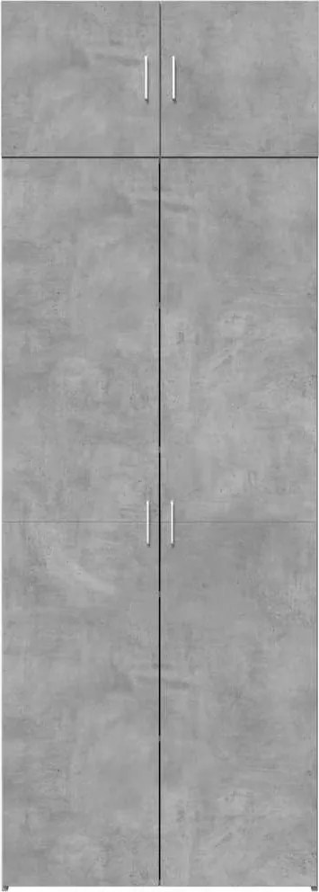 Úložná skříňka betonově šedá 80x42,5x225 cm kompozitní dřevo 3281353