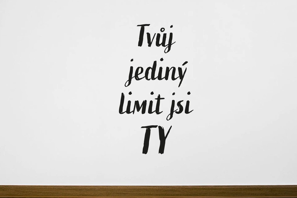 Samolepka na zeď Limit jsi ty Barevná varianta: Černá, Velikost (šířka x výška): 20x35cm