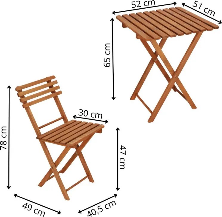 Sestava zahradního nábytku SPRINGOS PROVANCE světle hnědá