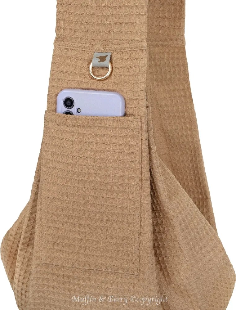 Muffin&Berry Cestovní taška Crossbody pro psy Zena okrová Velikost: S