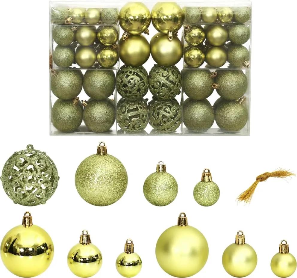 vidaXL Sada vánočních baněk 100 kusů [356102] Barva: stříbrná/zlatá