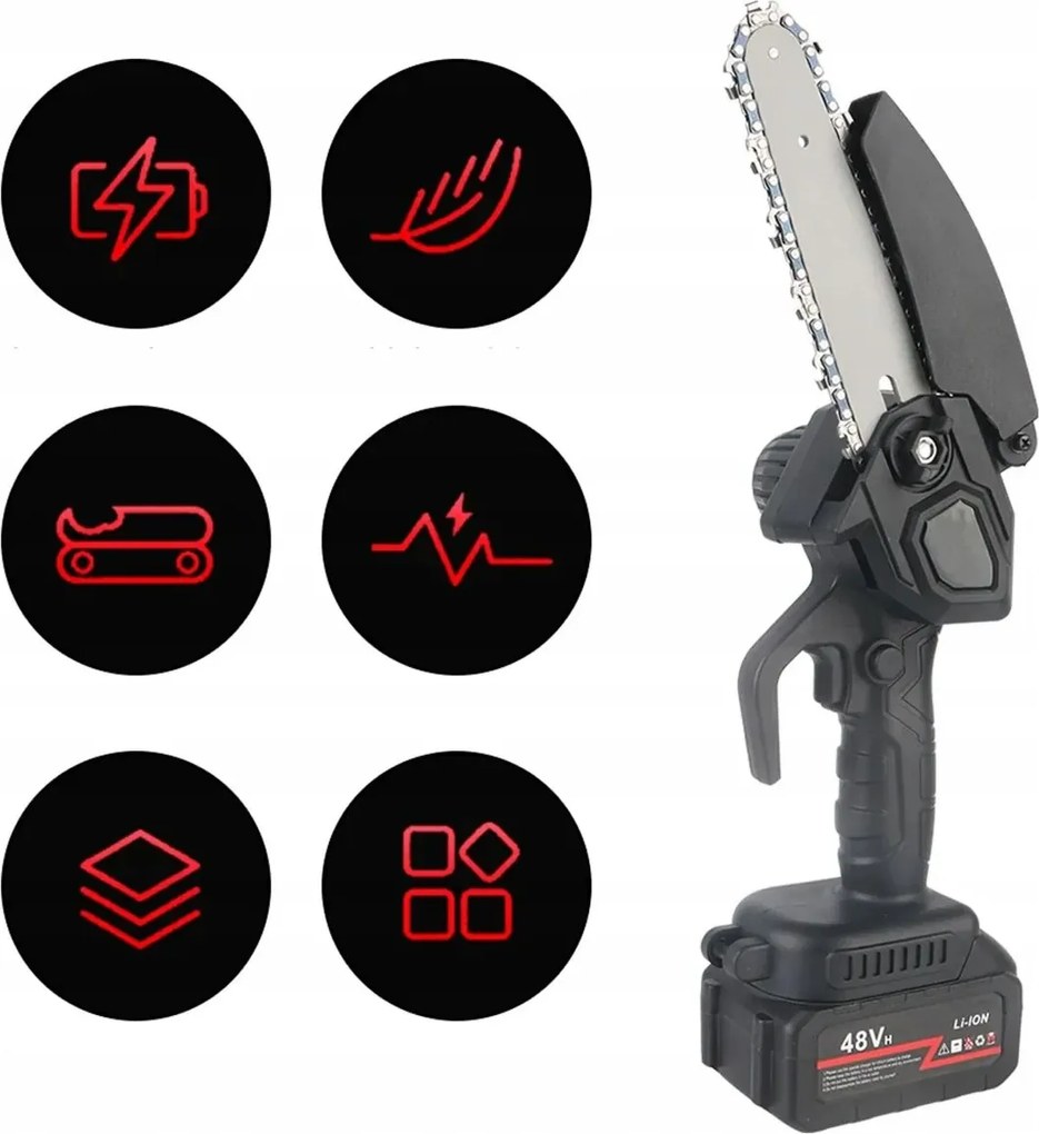 Akumulátorová ruční mini pilka 8″ MDHL M677 + 21V baterie + praktický kufřík + příslušenství