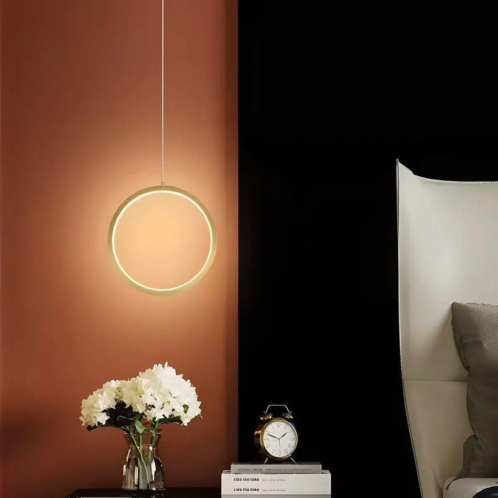 Toolight Toolight, LED závěsné svítidlo 7W, 4000K, 500lm, G112-CP, zlatá, OSW-09707
