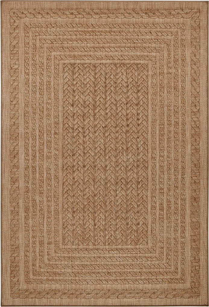 Hanse Home, AKCE: 120x170 cm Kusový koberec Forest 103992 Beige/Brown – na ven i na doma, béžová, chodba / předsíň