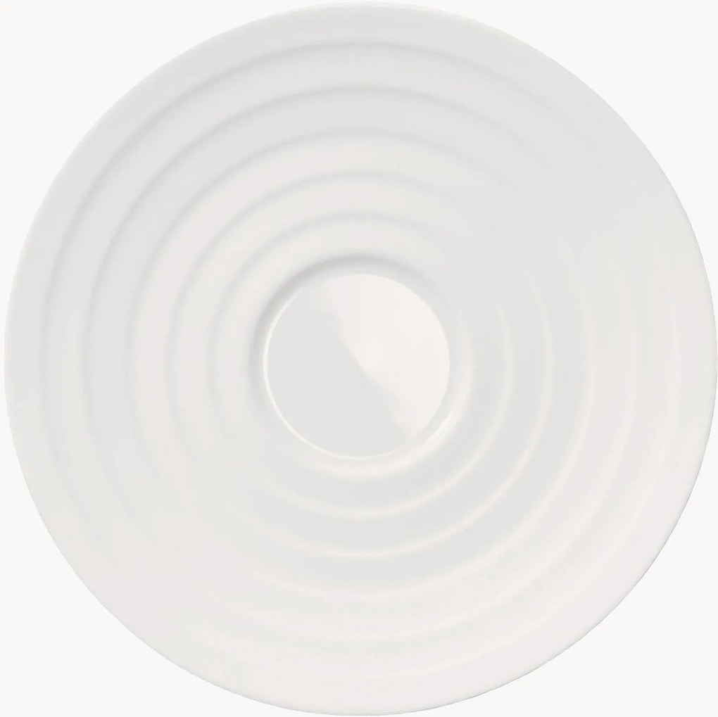 Sada podšálků z kostního porcelánu Cross White, 6 dílů