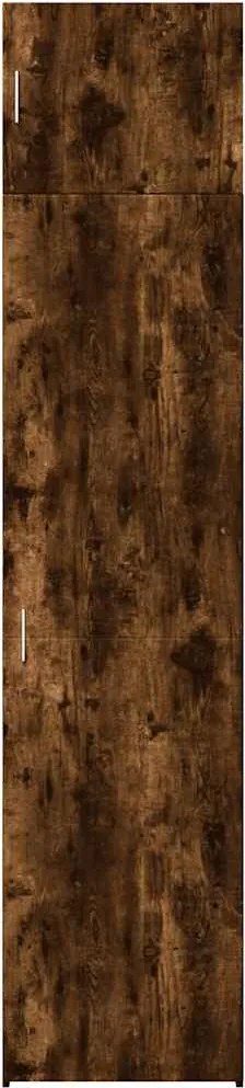 Úzká úložná skříňka kouřový dub 50x42,5x225 cm kompozitní dřevo 3281305