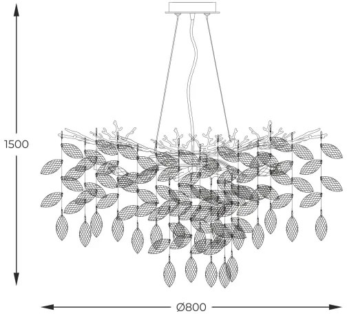 Zuma Line MD4115-1-ECN - Lustr na lanku CINDY 10xG9/3,5W/230V chrom