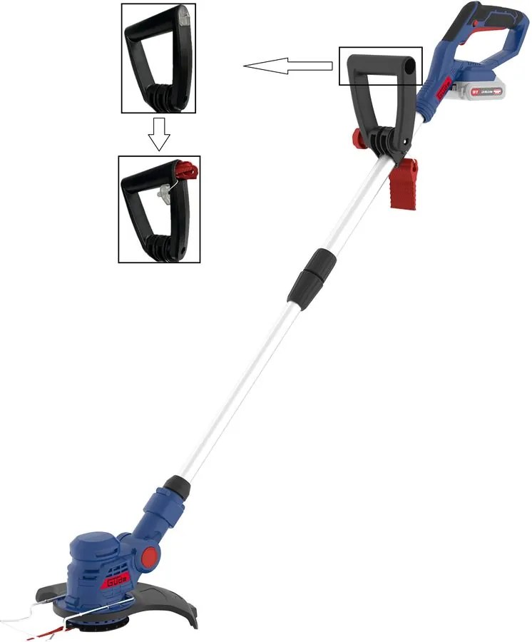 GüDE GMBH Güde RT 18-0 18V - akumulátorový vyžínač (bez akumulátoru a nabíječky)