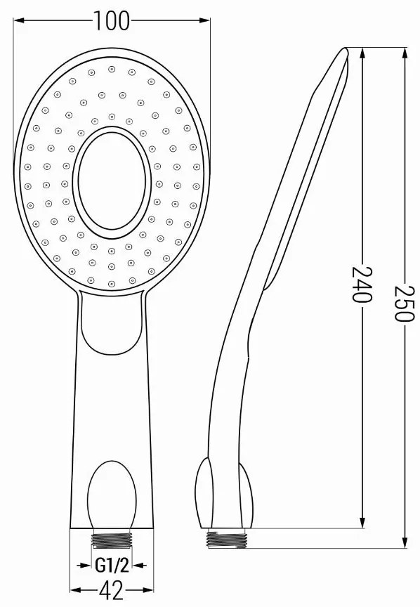 Mexen příslušenství - 1-bodový ruční sprchový set R-73, chrom, 785735052-00