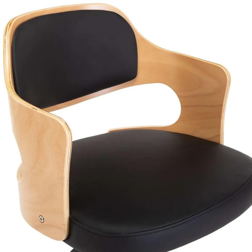Petromila Otočné jídelní židle 2 ks černé ohýbané dřevo a umělá kůže