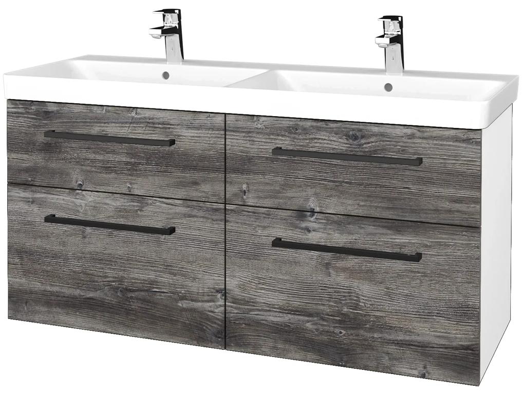 Dřevojas Koupelnová skříň Q MAX SZZ4 120 Varianta: D01 Beton / Úchytka T01 / D01 Beton
