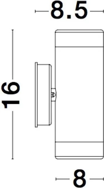 NV 9010621 Venkovní nástěnné svítidlo LIMBIO bílý akryl skleněný difuzor GU10 2x7W bez žárovky IP44 světlo nahoru a dolů - NOVA LUCE