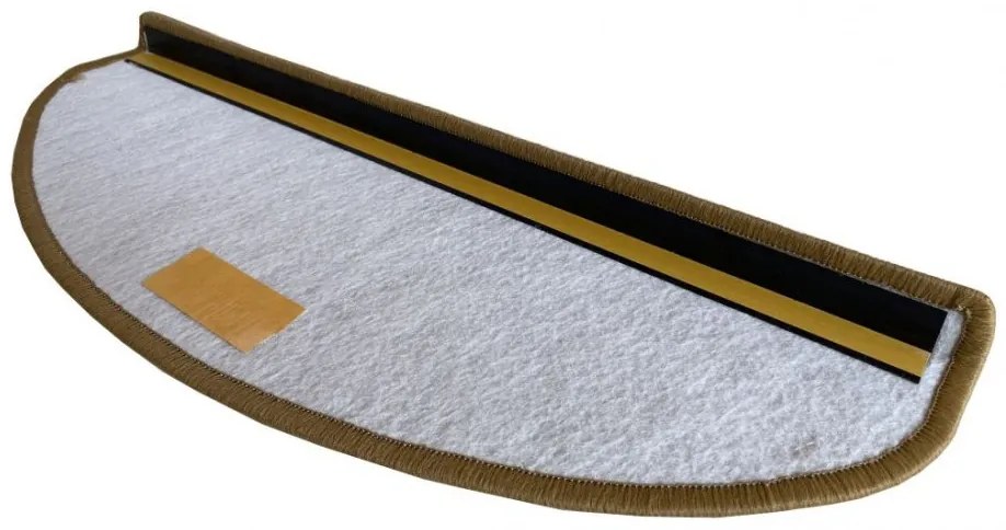 Vopi Nášlapy na schody Alassio zlatohnědé půlkruh, samolepící - 28x65 půlkruh (rozměr včetně ohybu)
