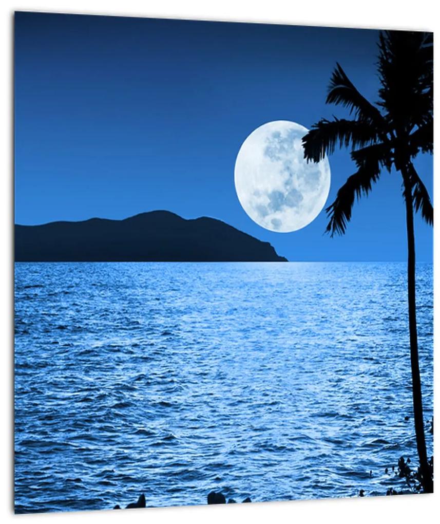 Obraz - Měsíc nad mořskou hladinou (30x30 cm)