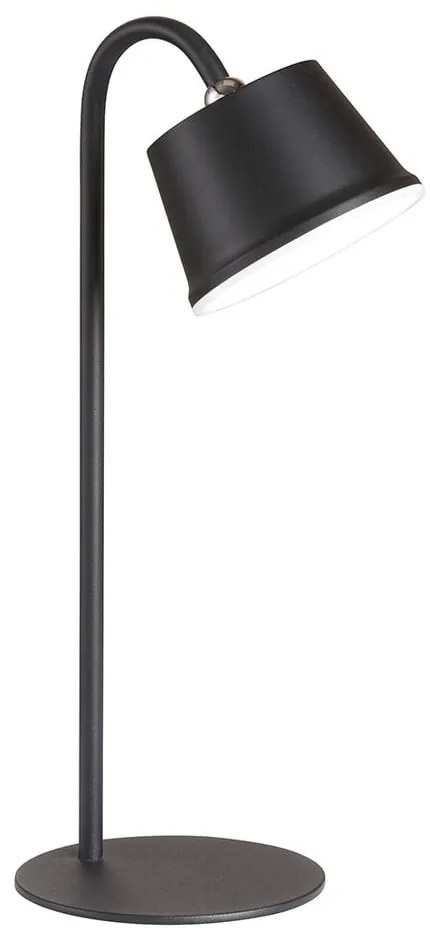 Černá LED stolní lampa s kovovým stínidlem (výška 34 cm) Voet – Fischer & Honsel