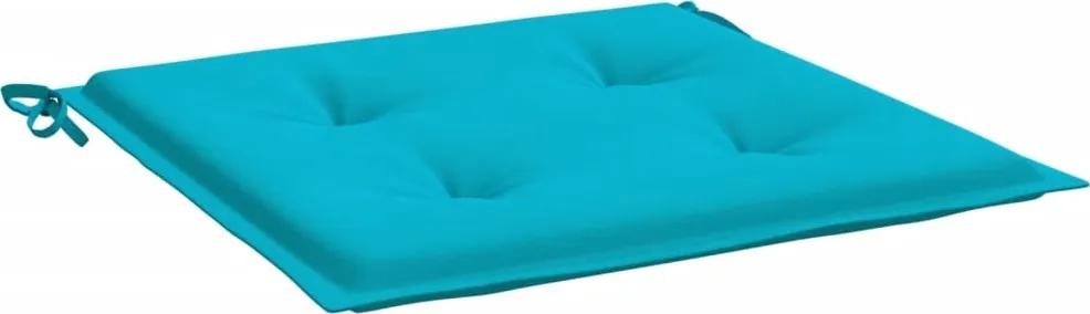 vidaXL Podušky na zahradní židli 2 ks 40x40x3 cm látka oxford [361029] Barva: Modrá