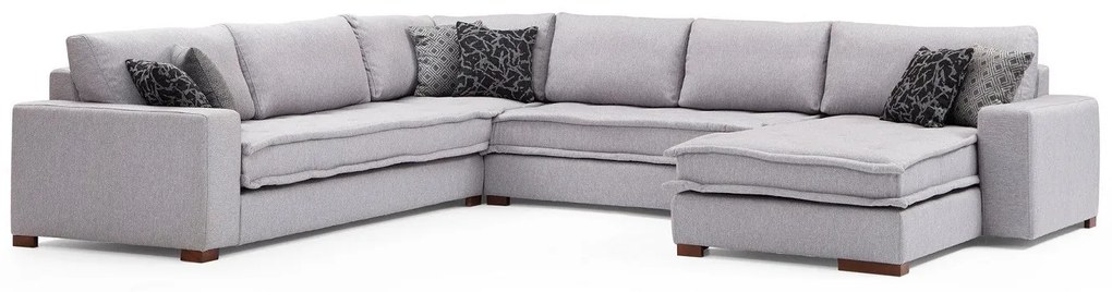 Designová rohová sedačka Wilano 350 cm světle šedá