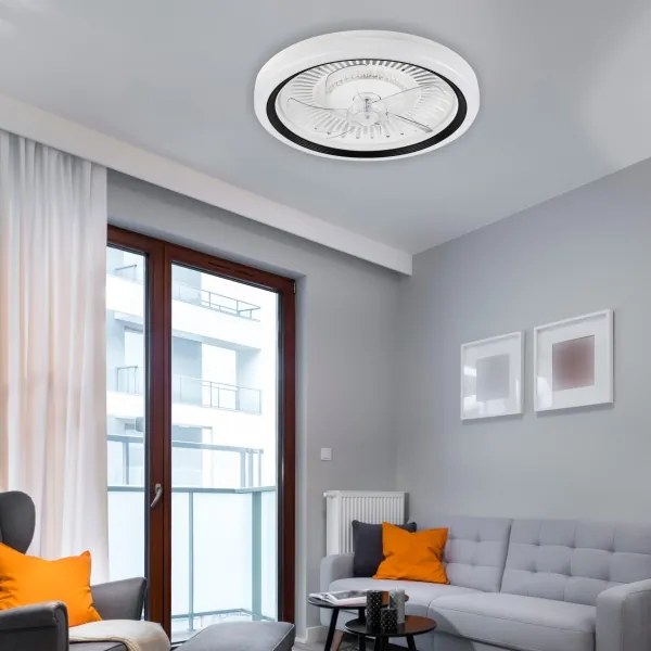 LED Stropní svítidlo s ventilátorem GEMMA LED/37W/230V bílá + DO