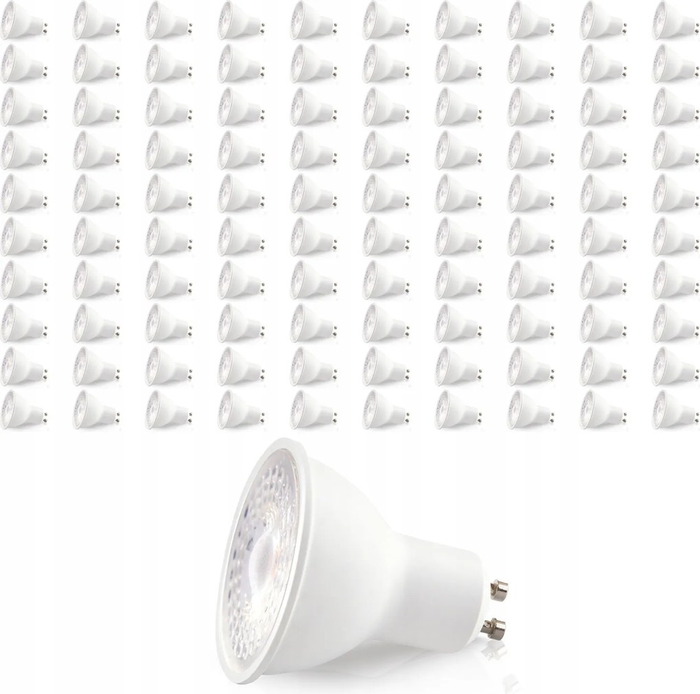 100x Žárovka Premium Led GU10 5W Teplá Barva 3000K Lls dioda Samsung
