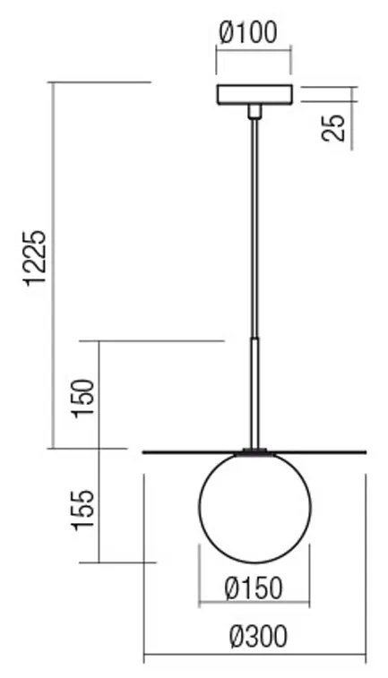 Redo 01-2729 závěsné svítidlo Plato zlaté, E14, ø30cm