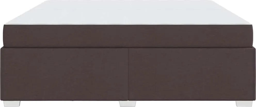 Rám postele s matrací Tmavě hnědá 200 x 200 cm textil 3399211